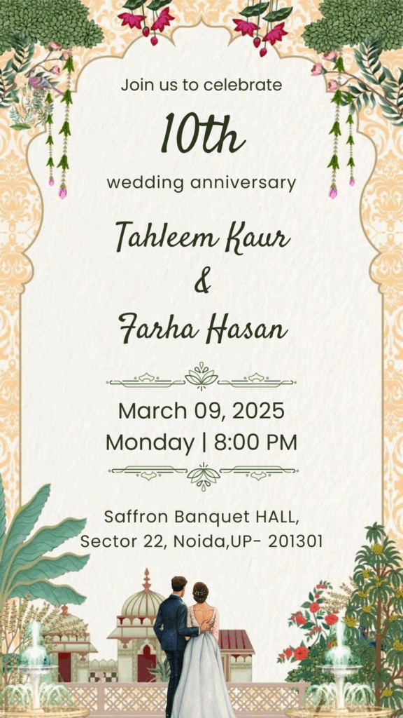 Wedding Anniversary Invitation Cards Online
