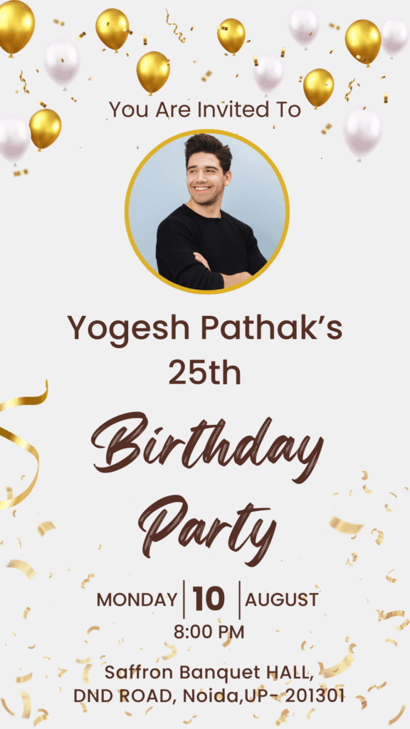 Online Birthday Invitation Card Maker – Digital & Printable Template