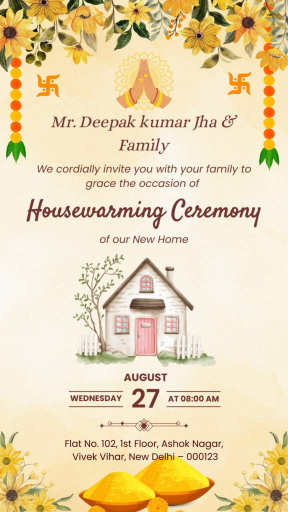 House Warming Invitation Card – Editable & Instant Download